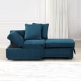 Transitional Blue Chair | Pull - out Storage, Multiple Configurations ...