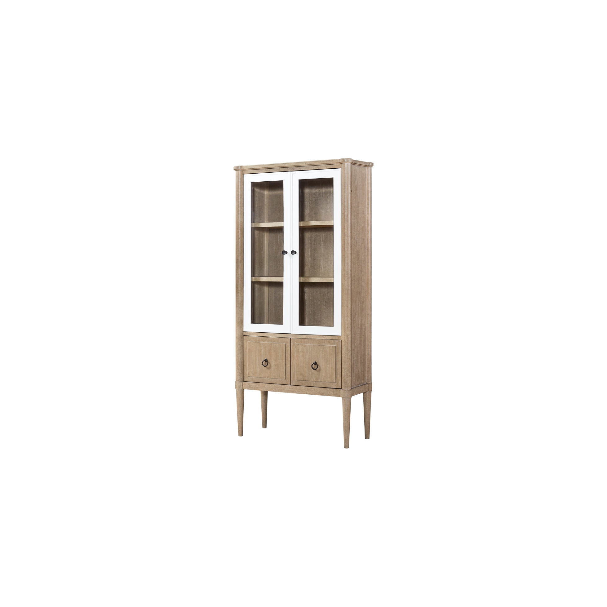 Transitional Bookcase In Sand With Innovative And Practical Storage ...