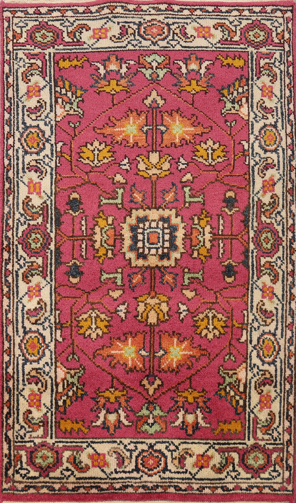 Transitional Collectio,Pink Floral/Geometric Area Rug 3x5, Oriental ...