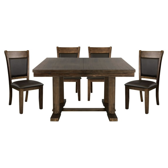 Transitional Dining Furniture Set | Self - Storing Extension Leaf ...