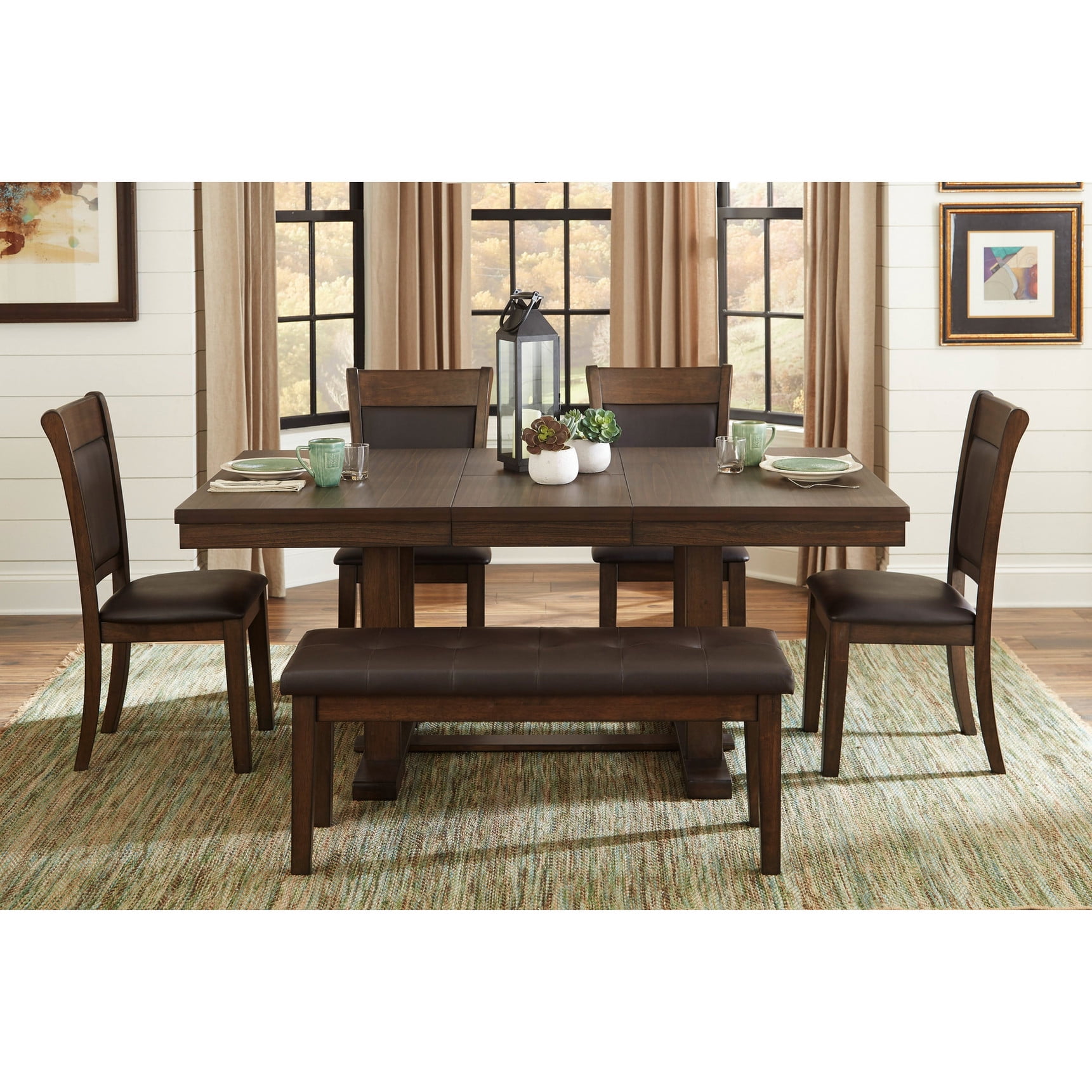 Transitional Dining Set - Extendable for Large Groups - Dining Room ...