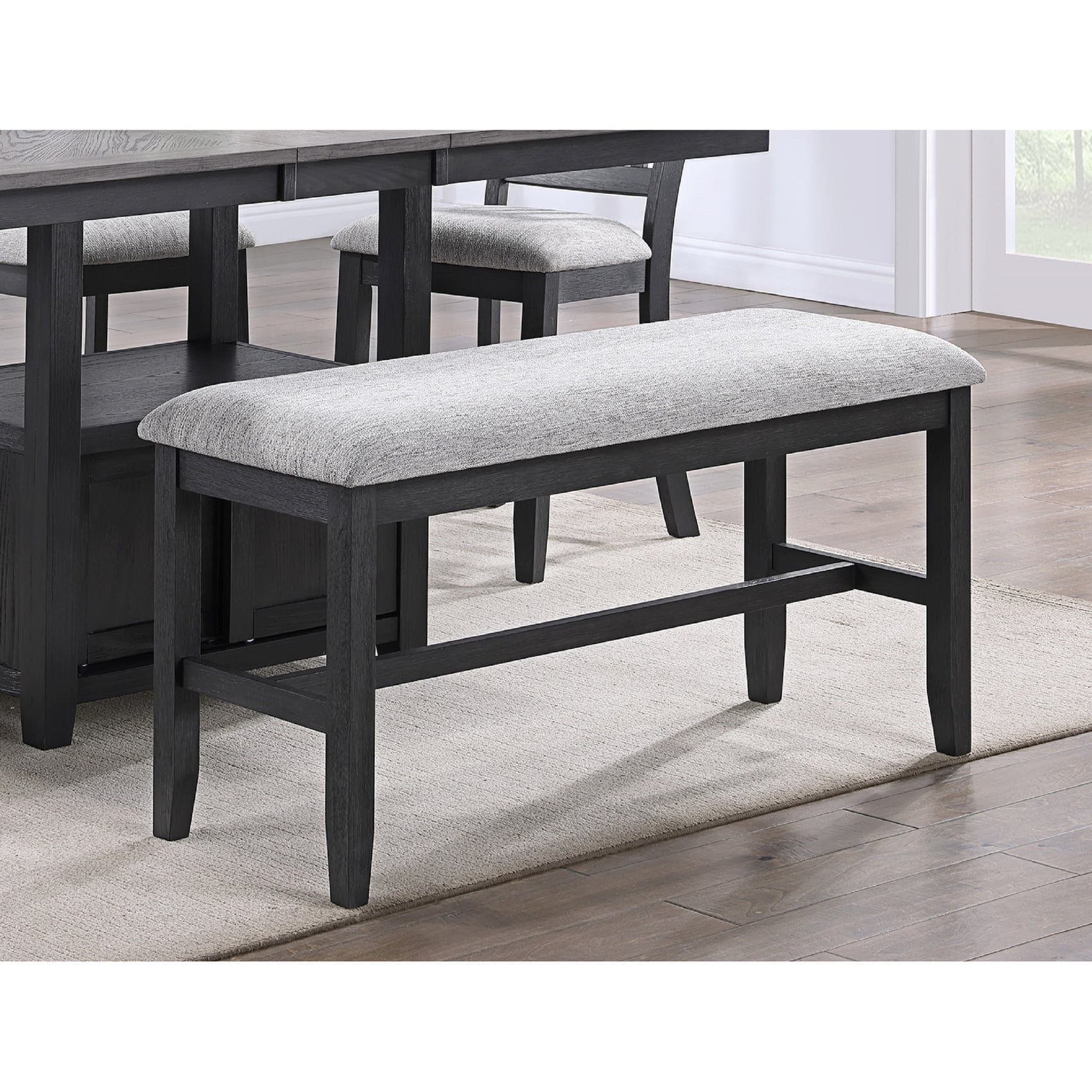Transitional Farmhouse Style + Solid Wood Bench”-“Dining Room Use ...
