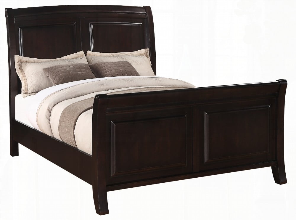 Transitional King Bed in Rich Cappuccino with Spacious Sleeping Area ...