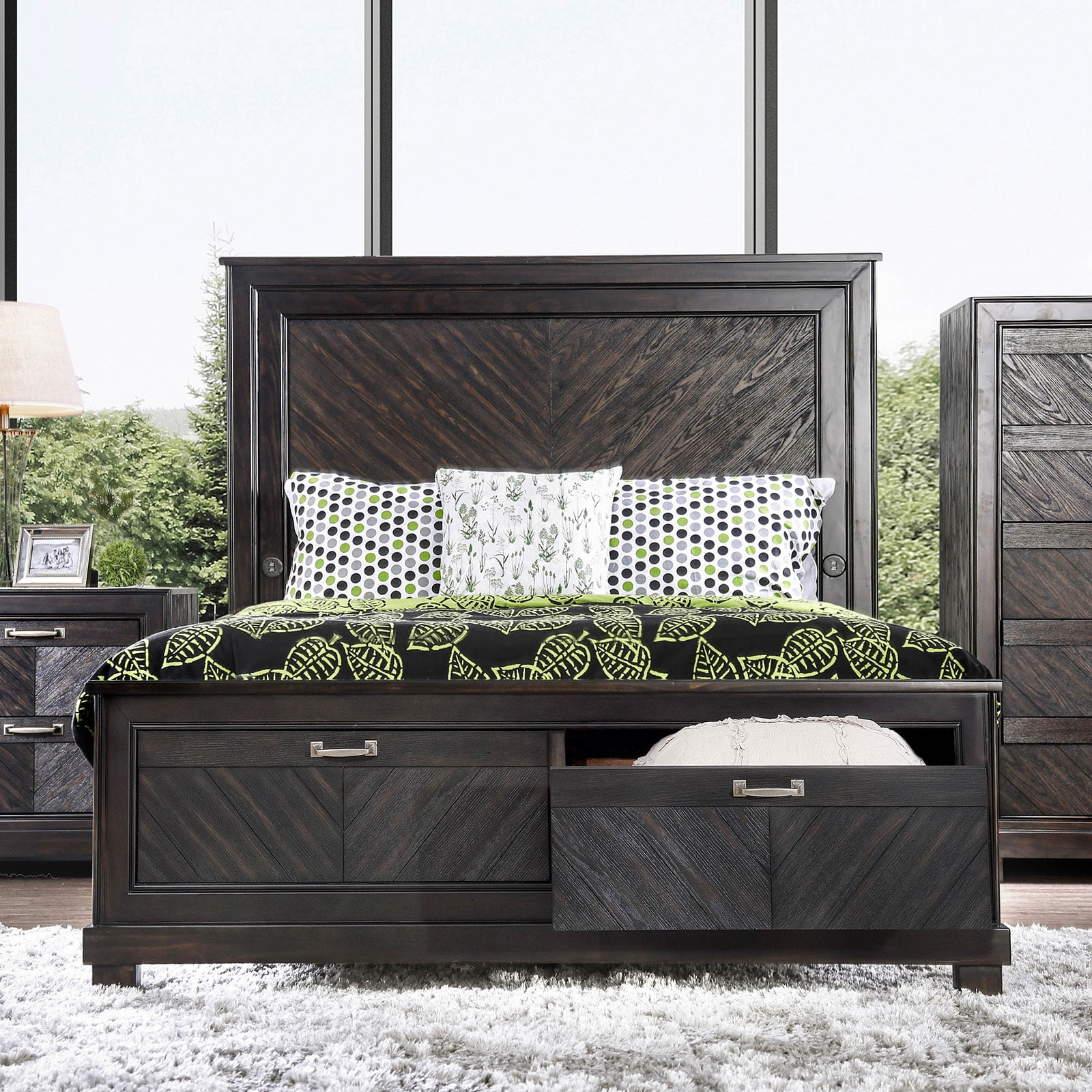 Espresso king sleigh bed store