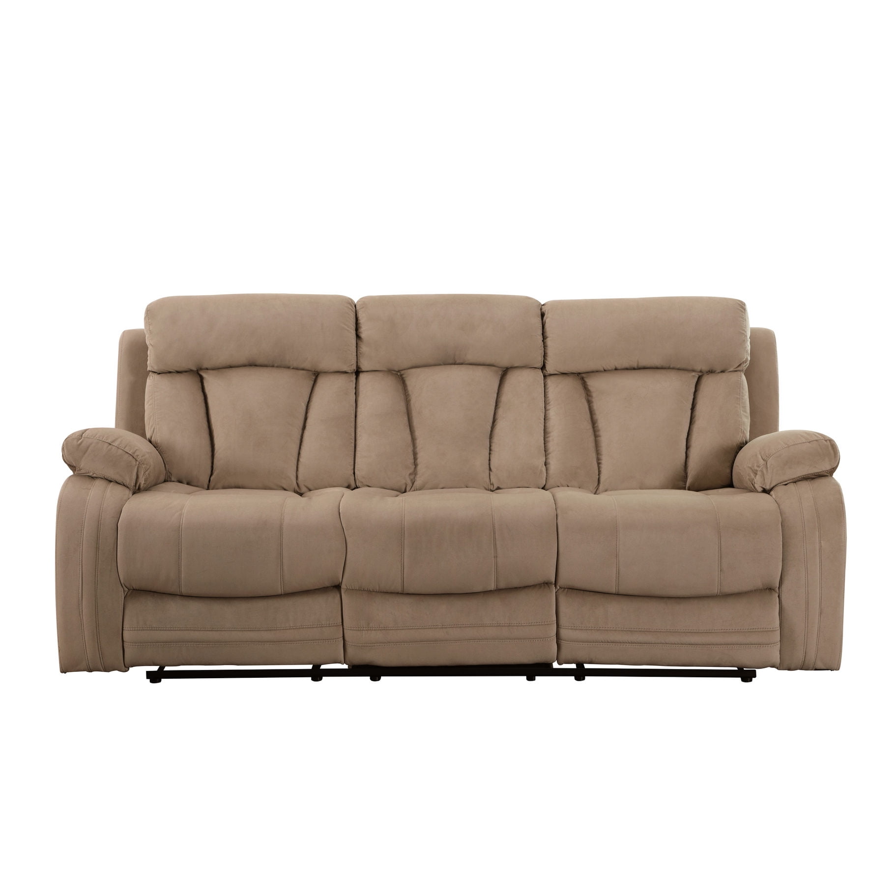Transitional Microfiber Couch | Polyurethane Foam Filling & Lumbar ...