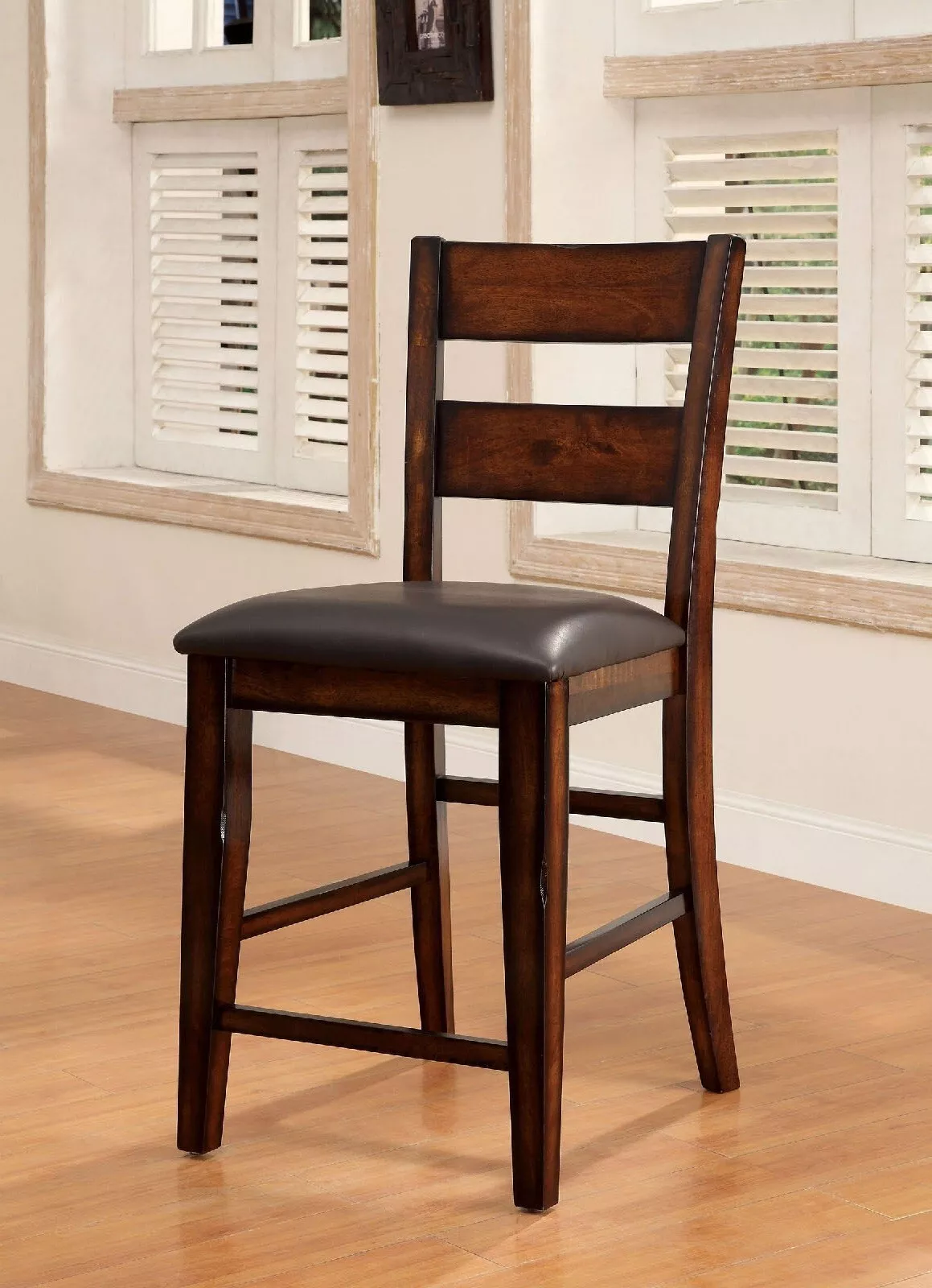 Transitional Style Dark Cherry Color Solidwood Chairs Dining Room ...