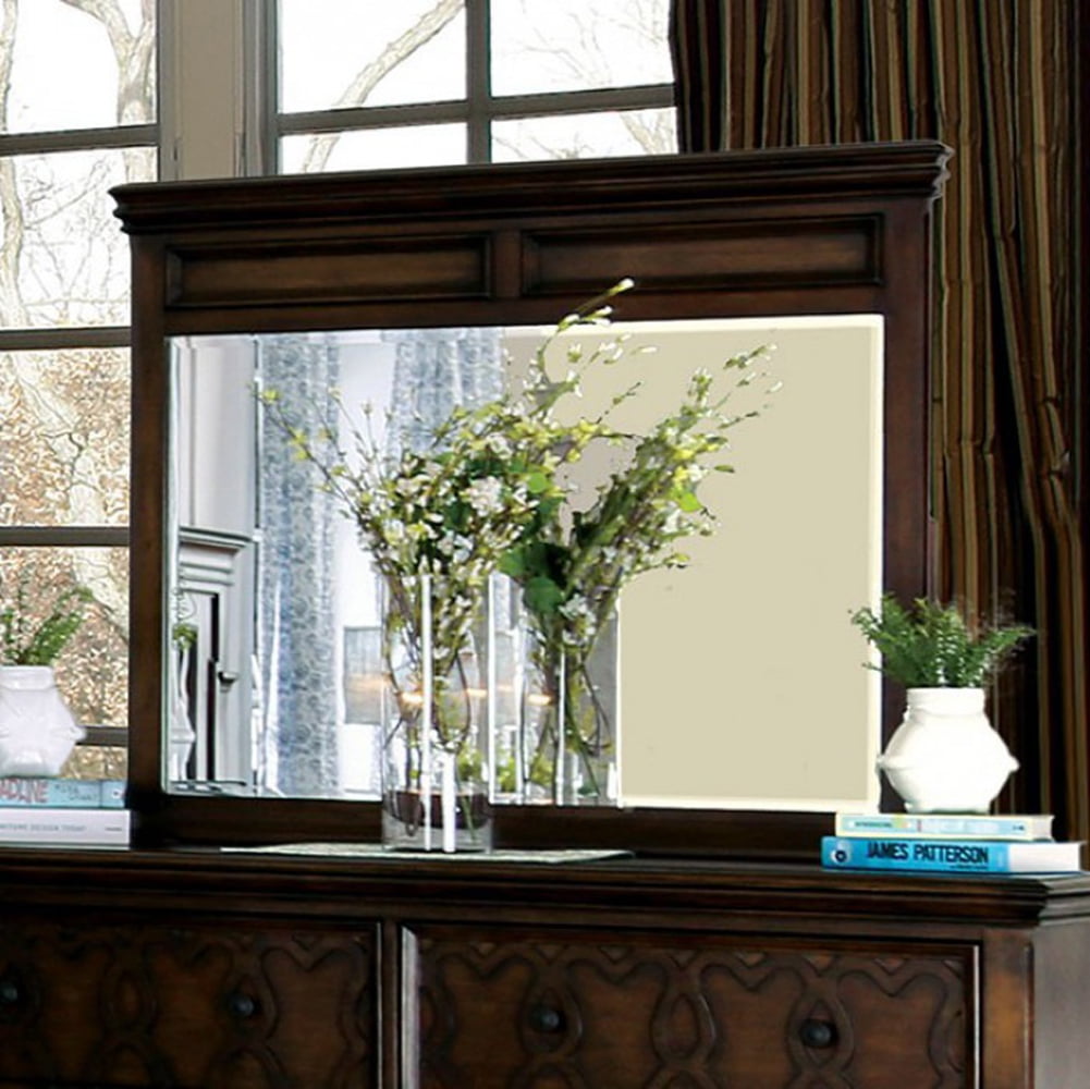 Transitional Style Mirror , Walnut - Walmart.com