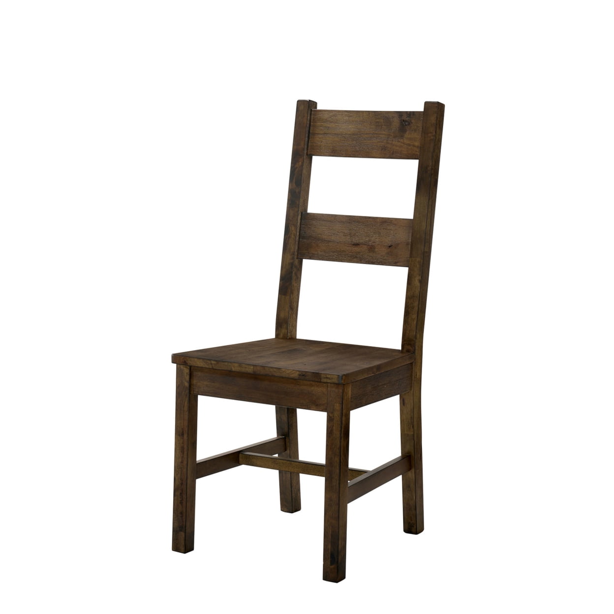 Transitional Style Solid Wood Side Chair with Block Legs Pack of Two ...