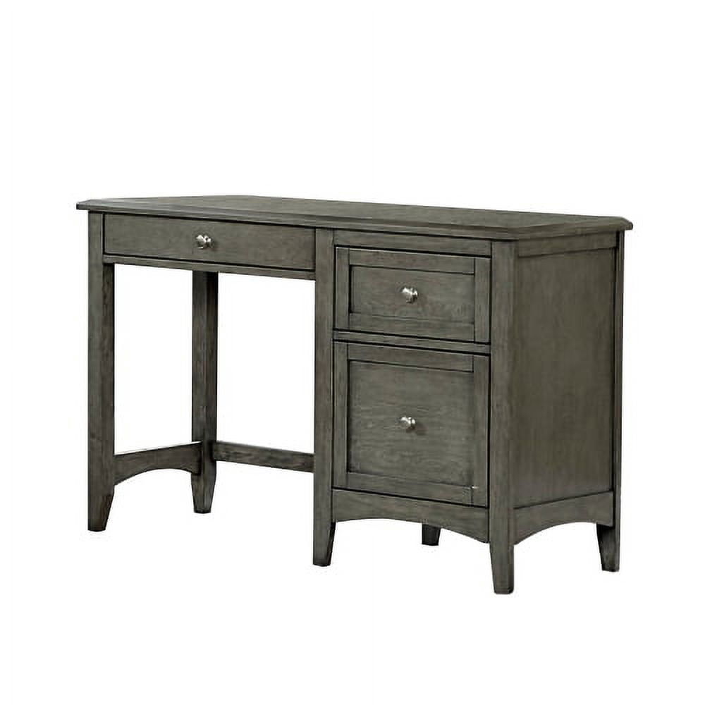 Transitional Styled Furniture Cool Gray Finish 1pc Writing Desk with 2x ...