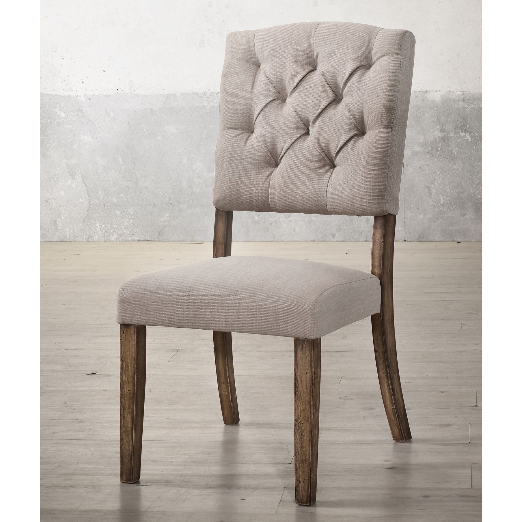 Transitional Tufted Back | Dining Chairs Set of 2 with Stable ...