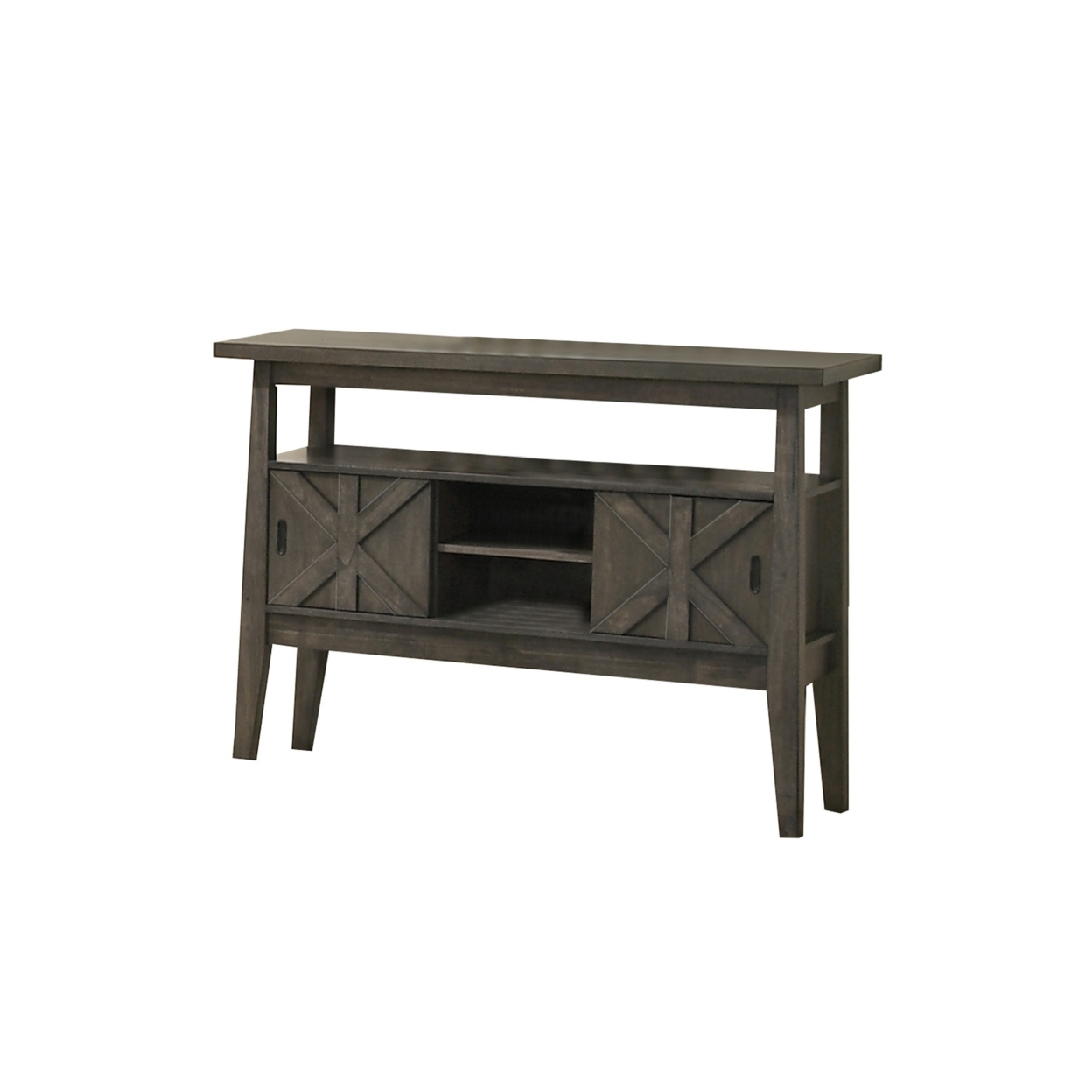 Transitional Wooden Server with Multiple Storage Spaces Brown - Saltoro ...