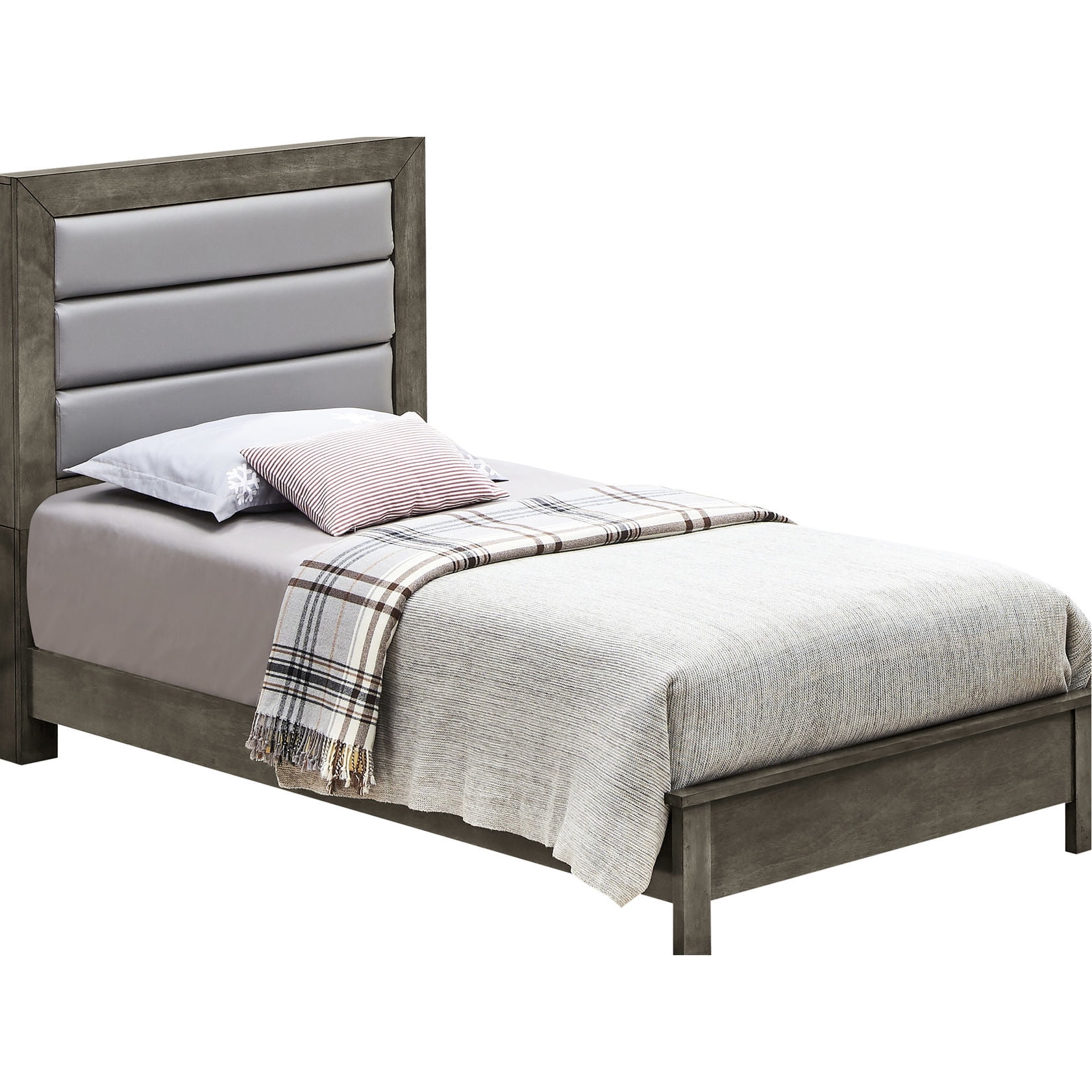 Transitional - style Gray Twin Bed | Adapt to Different Interior ...