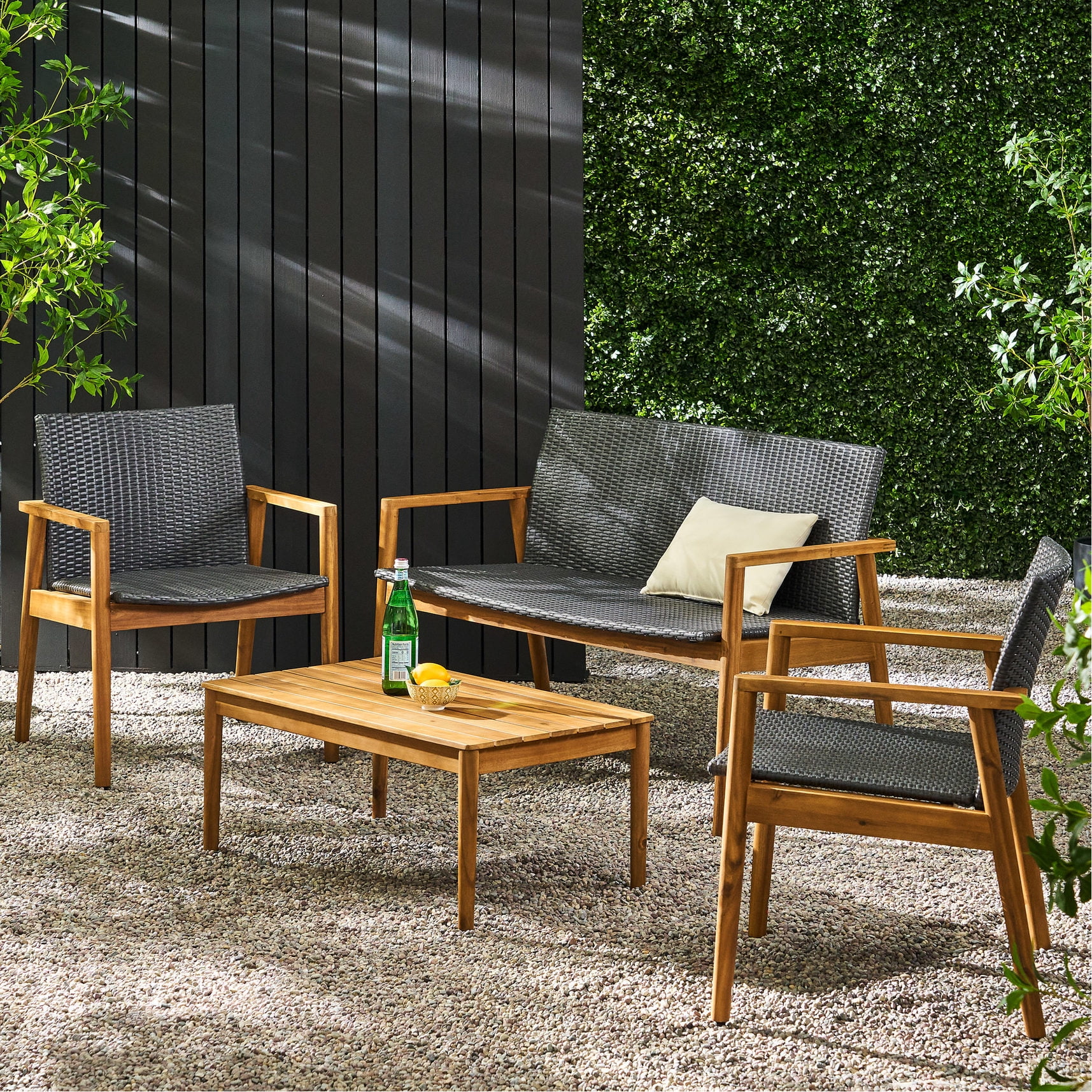 Transitional style, teak color / Transform backyard with charming chat ...
