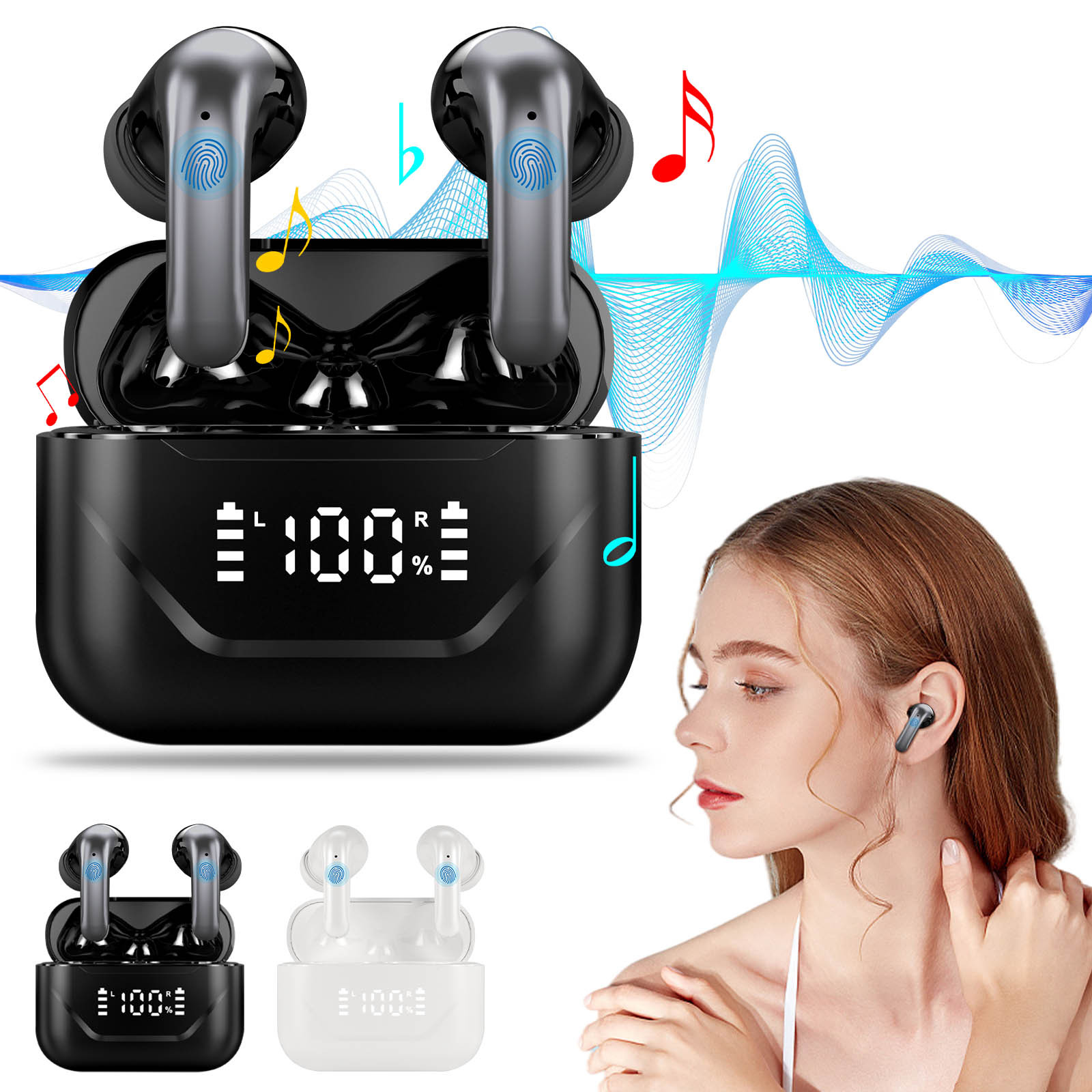 Translation Earbuds Real Time, AI Translator Earbuds, 3 in 1 Language ...