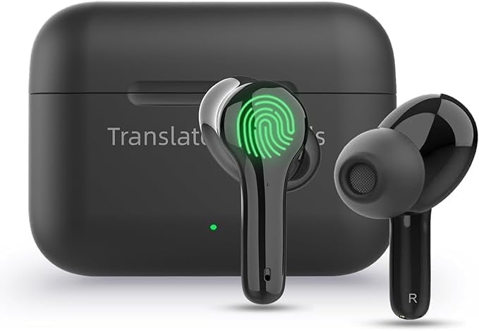 Translation Earbuds Real Time Black M6 Language Translation Translator ...
