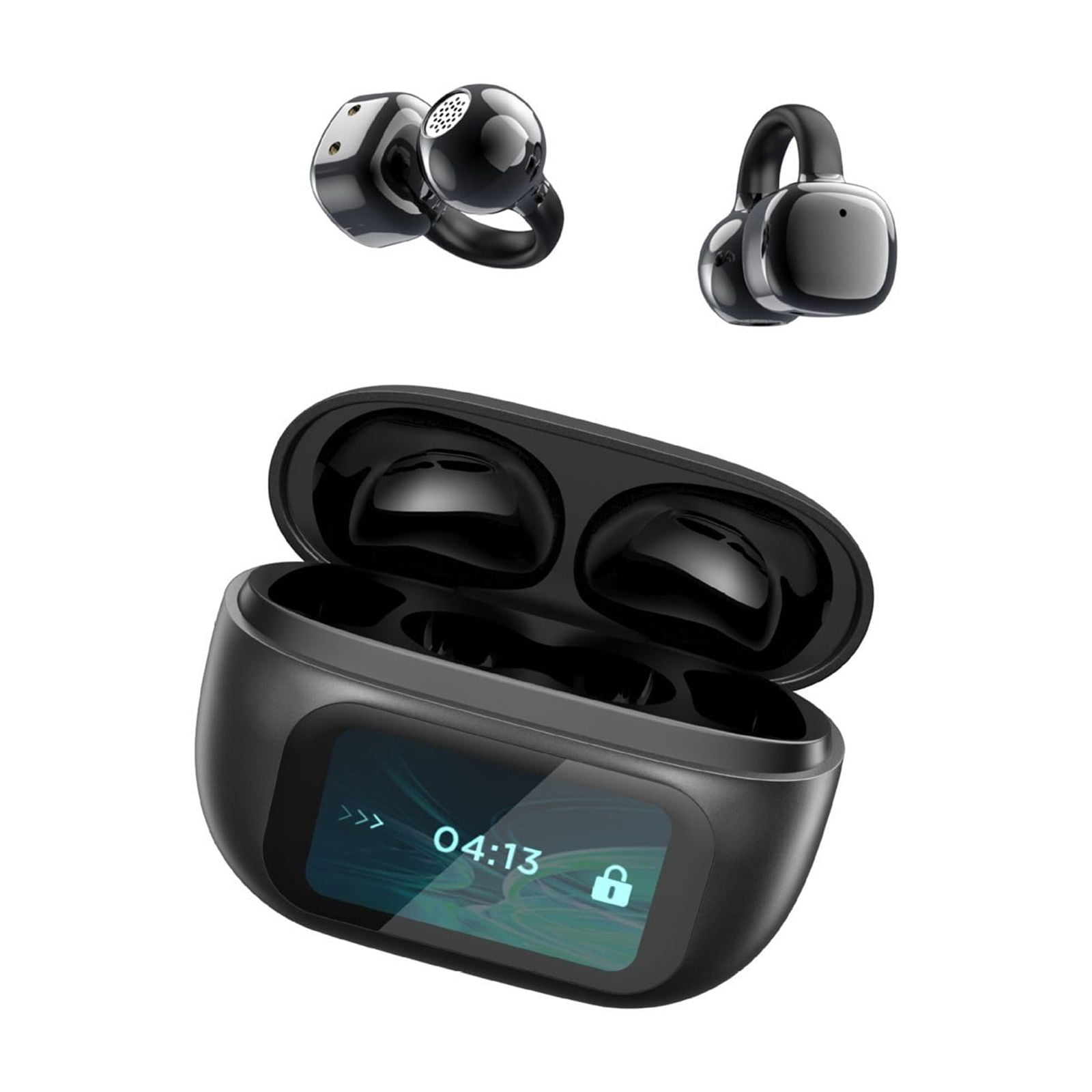 Translation Earphones Clip On OWS Open Ear Wireless Volume Digital ...