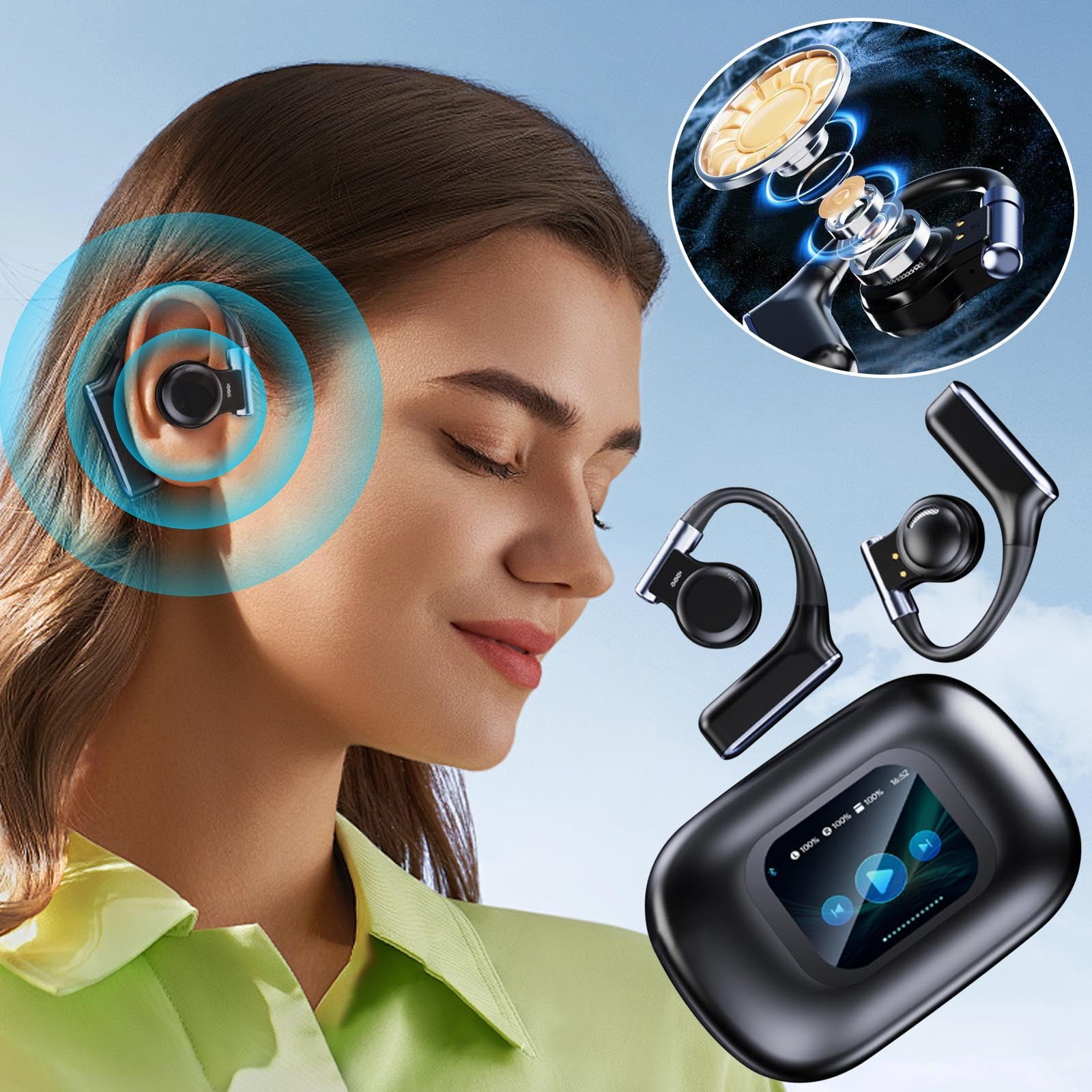 Translation Wireless Bluetooth Earbuds 13-in-1 Touchscreen Wireless ...