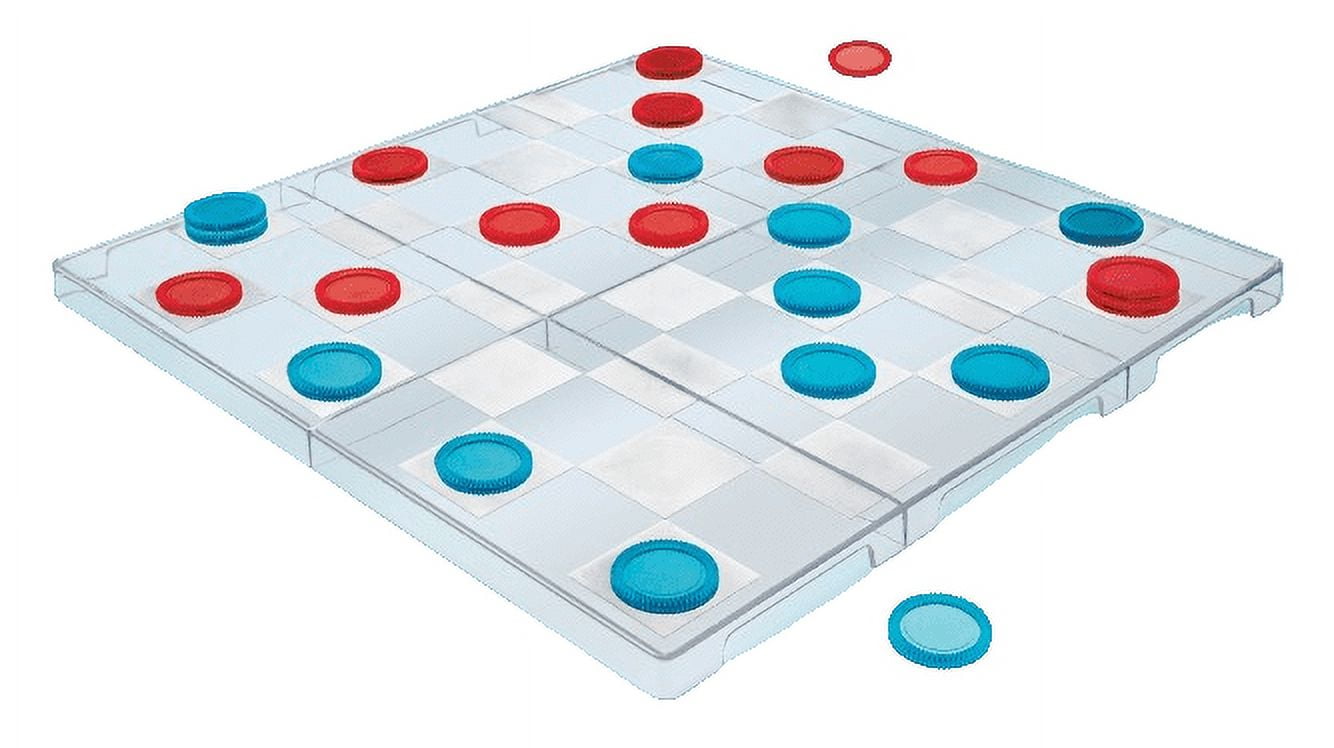 Translucent Checkers Board Game with Acrylic Game Pieces - Portable ...