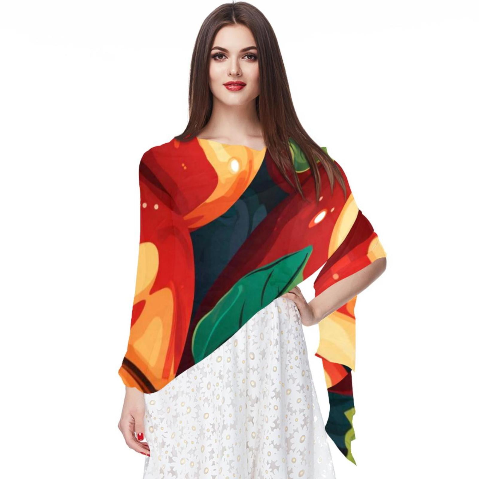 Translucent Chiffon Yarn Silk Scarf - Light Breathable Material - 180* ...