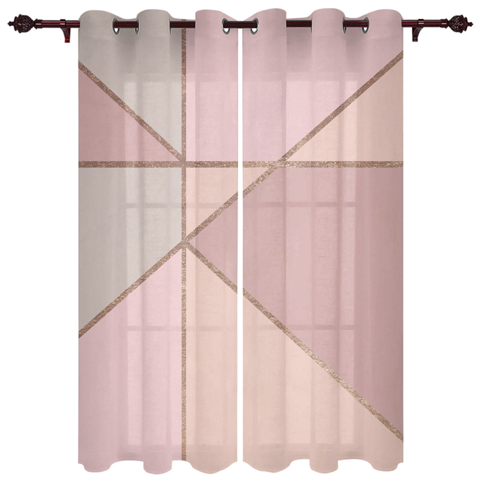 Translucent Curtains Geometric Marble Texture Seamless ing Design ...