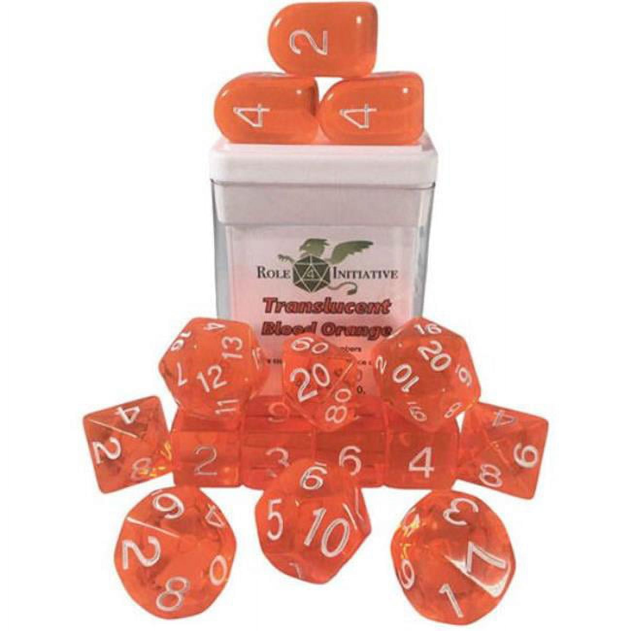 Translucent Dice, Blood Orange & White - Set of 15 - Walmart.com