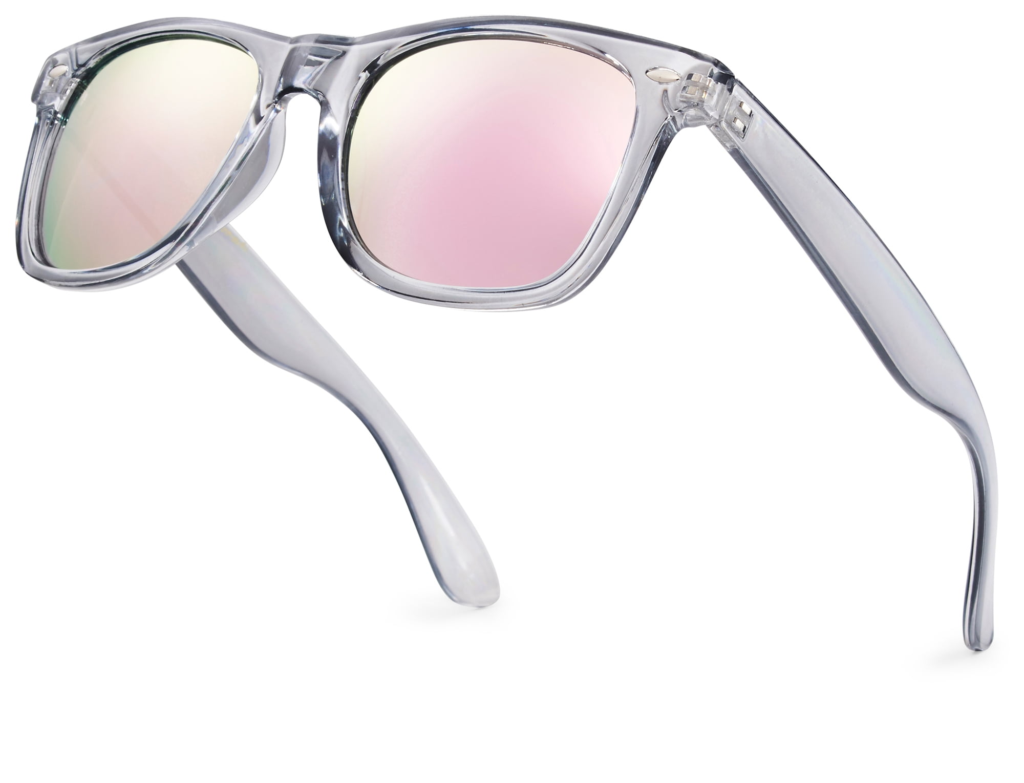 Translucent Frame Colorful Retro 80s Sunglasses for Men Women ...