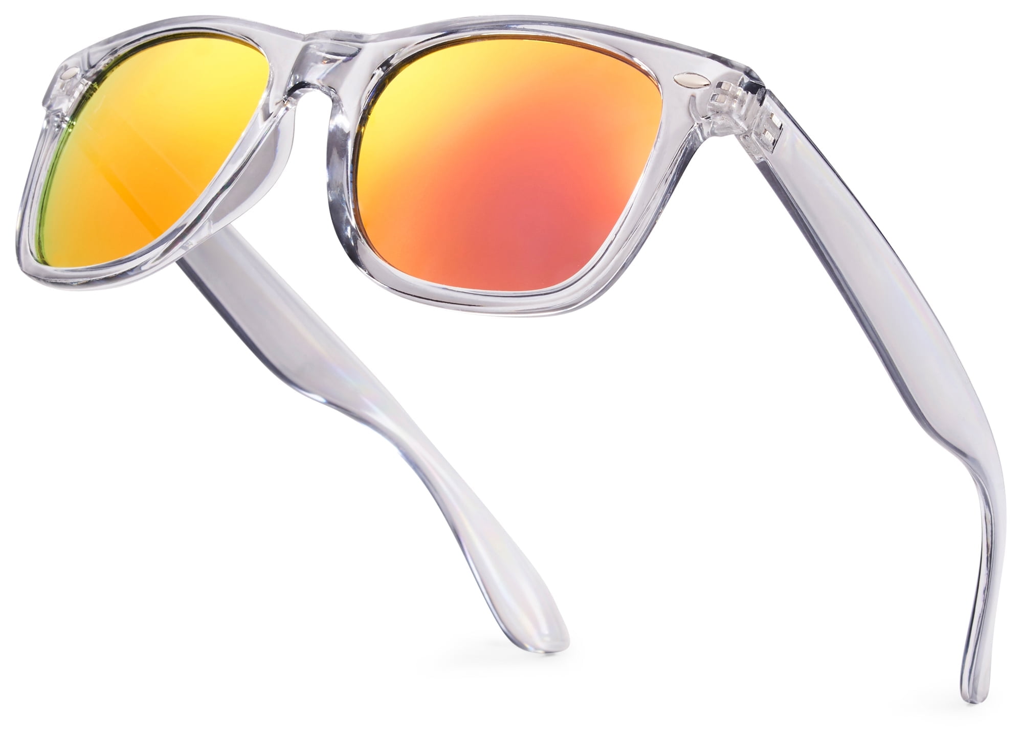 Translucent Frame Colorful Retro 80s Sunglasses for Men Women ...