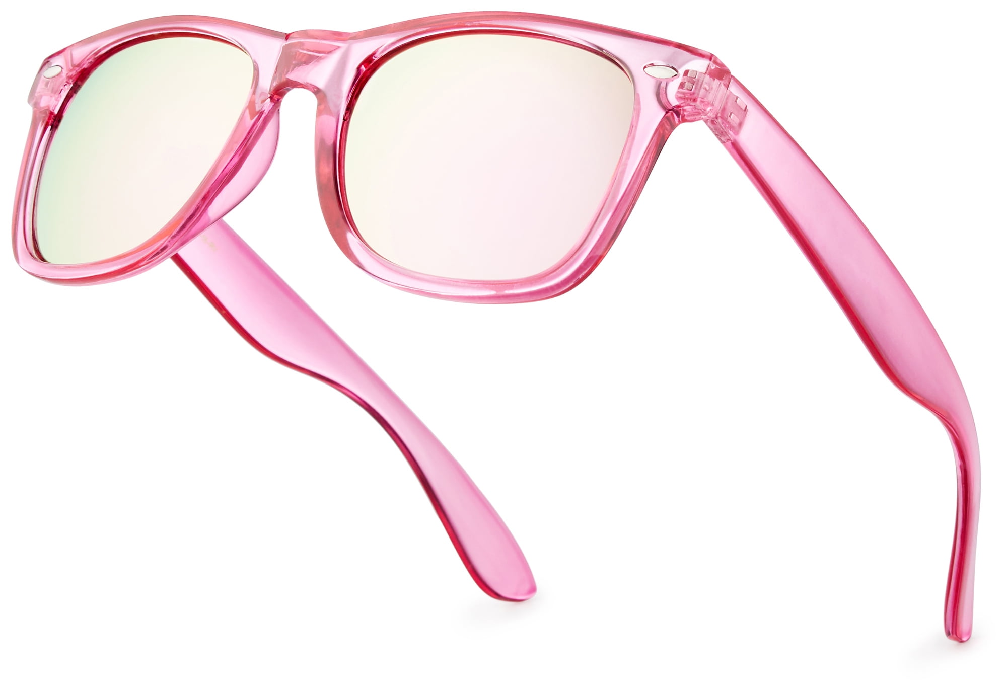 Translucent Frame Colorful Retro 80s Sunglasses for Men Women ...