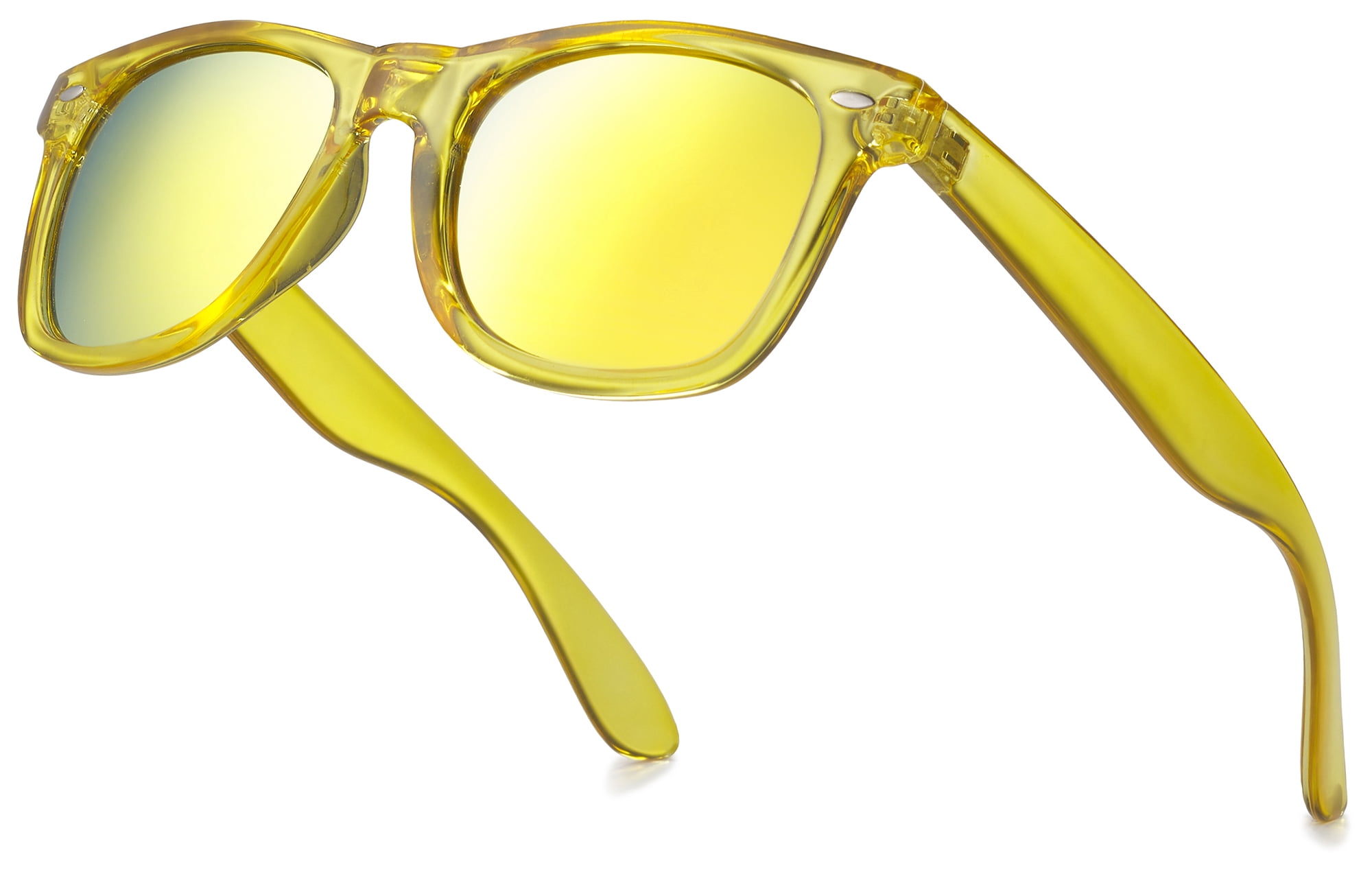 Translucent Frame Colorful Retro 80s Sunglasses for Men Women ...