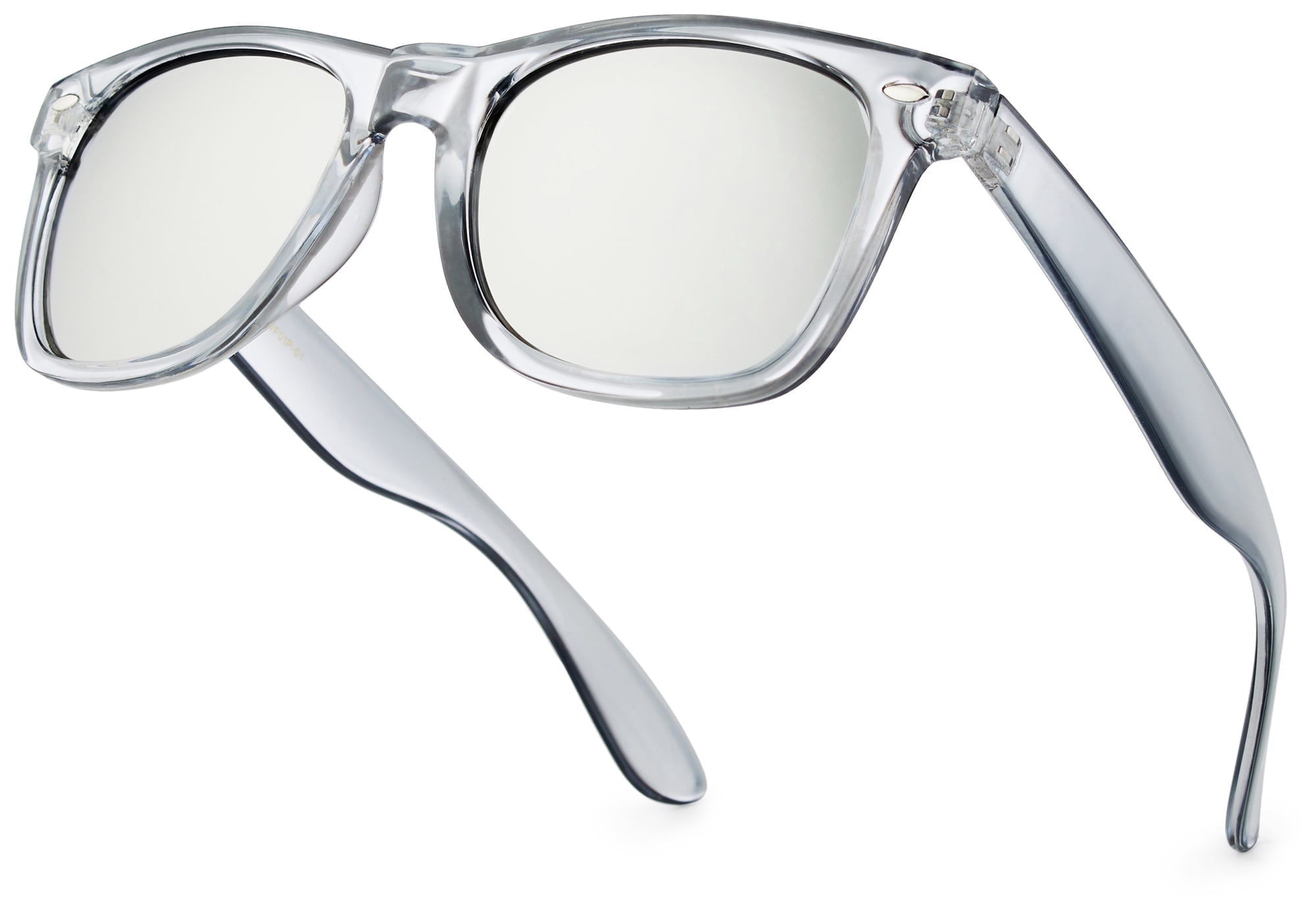 Translucent Frame Colorful Neon 80s Sunglasses for Men Women Reflective ...