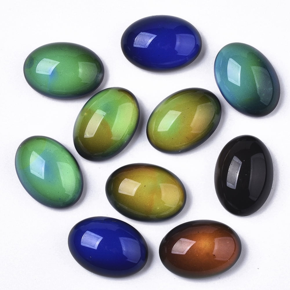 Translucent Glass Cabochons Color will Change with Different ...