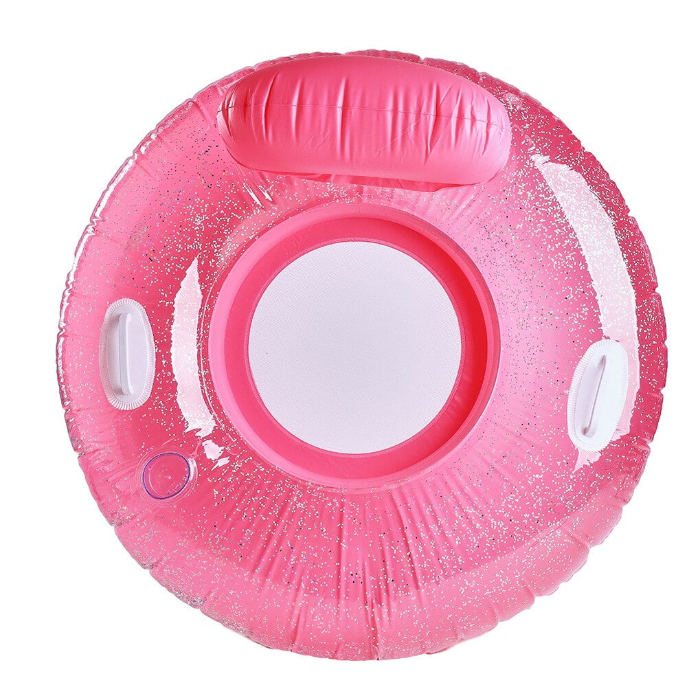 Translucent Glitter Pool Foats Swimming Ring Adult Inflatable Lying-on ...
