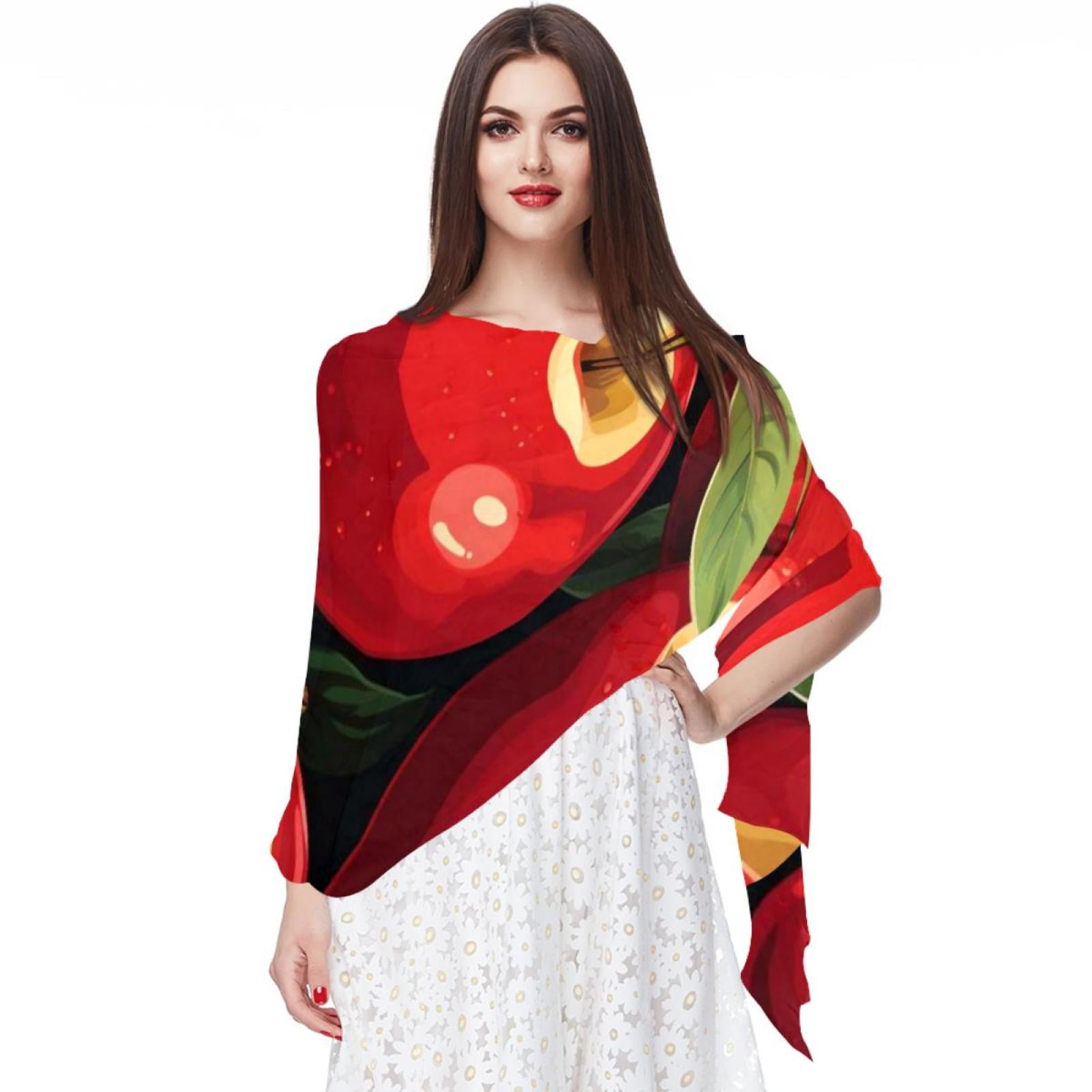 Translucent Light and Breathable Chiffon Silk Scarf 70.86x28.7in ...