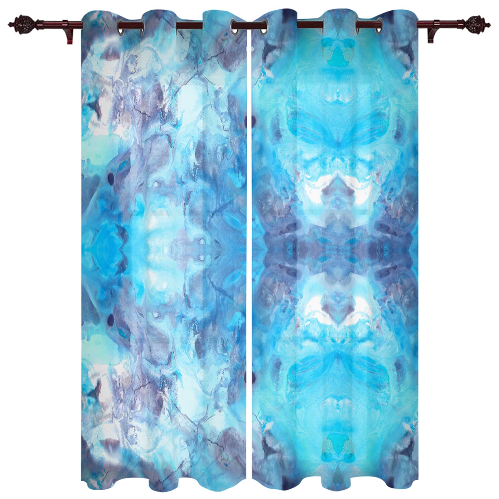 Translucent Luxury Curtain Texture Abstract Watercolor Living Room ...