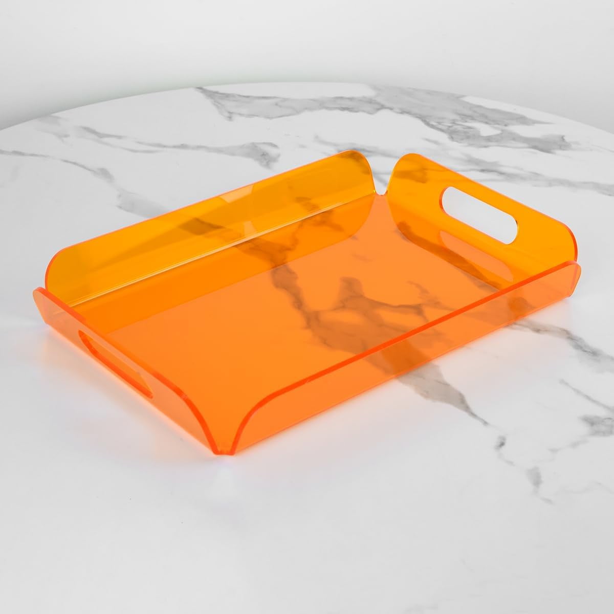 Translucent Orange Acrylic Tray 15x10.2 Inches - Stylish Serving Tray ...