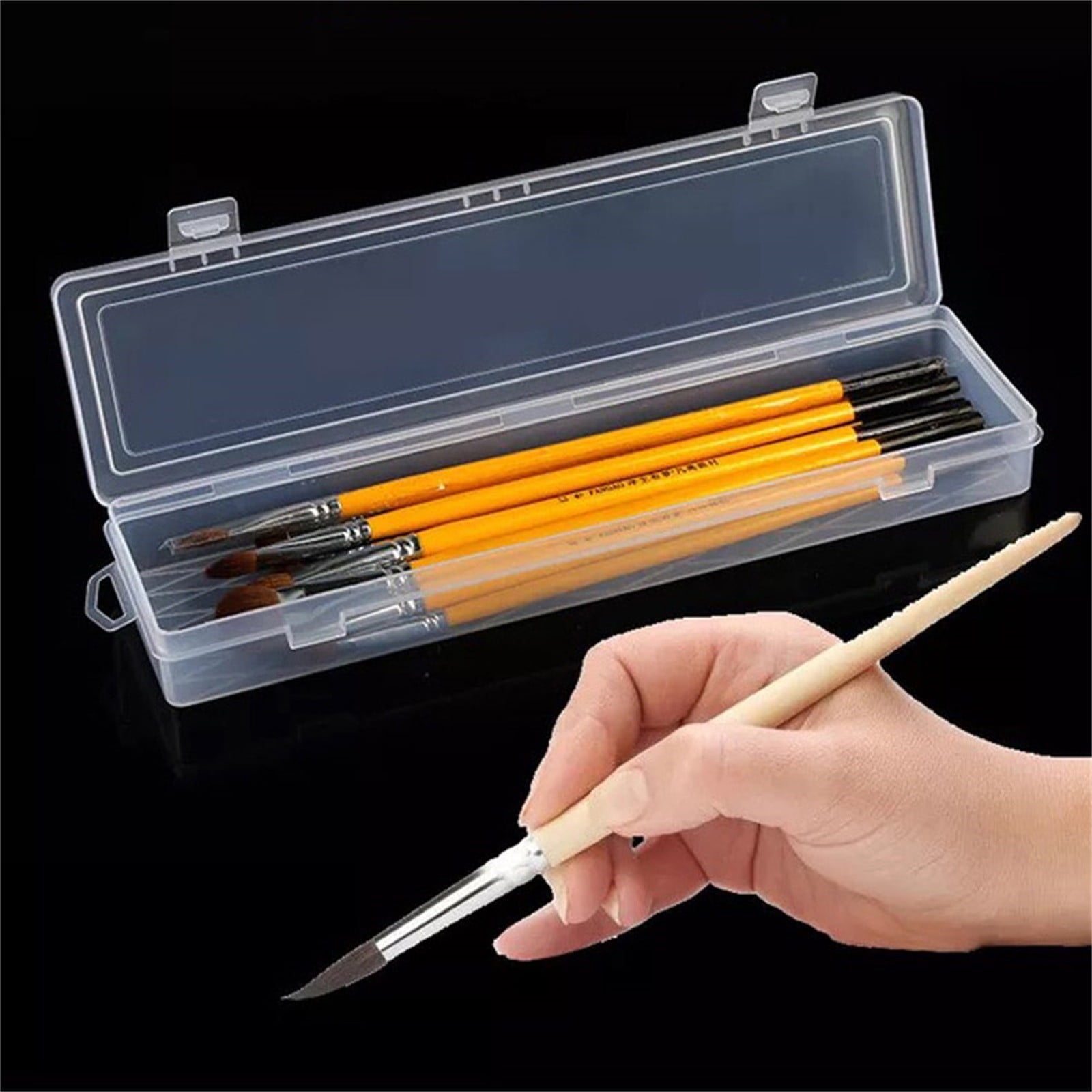 Translucent PVC Pencil Case with Lid - Spacious Storage for Pens ...