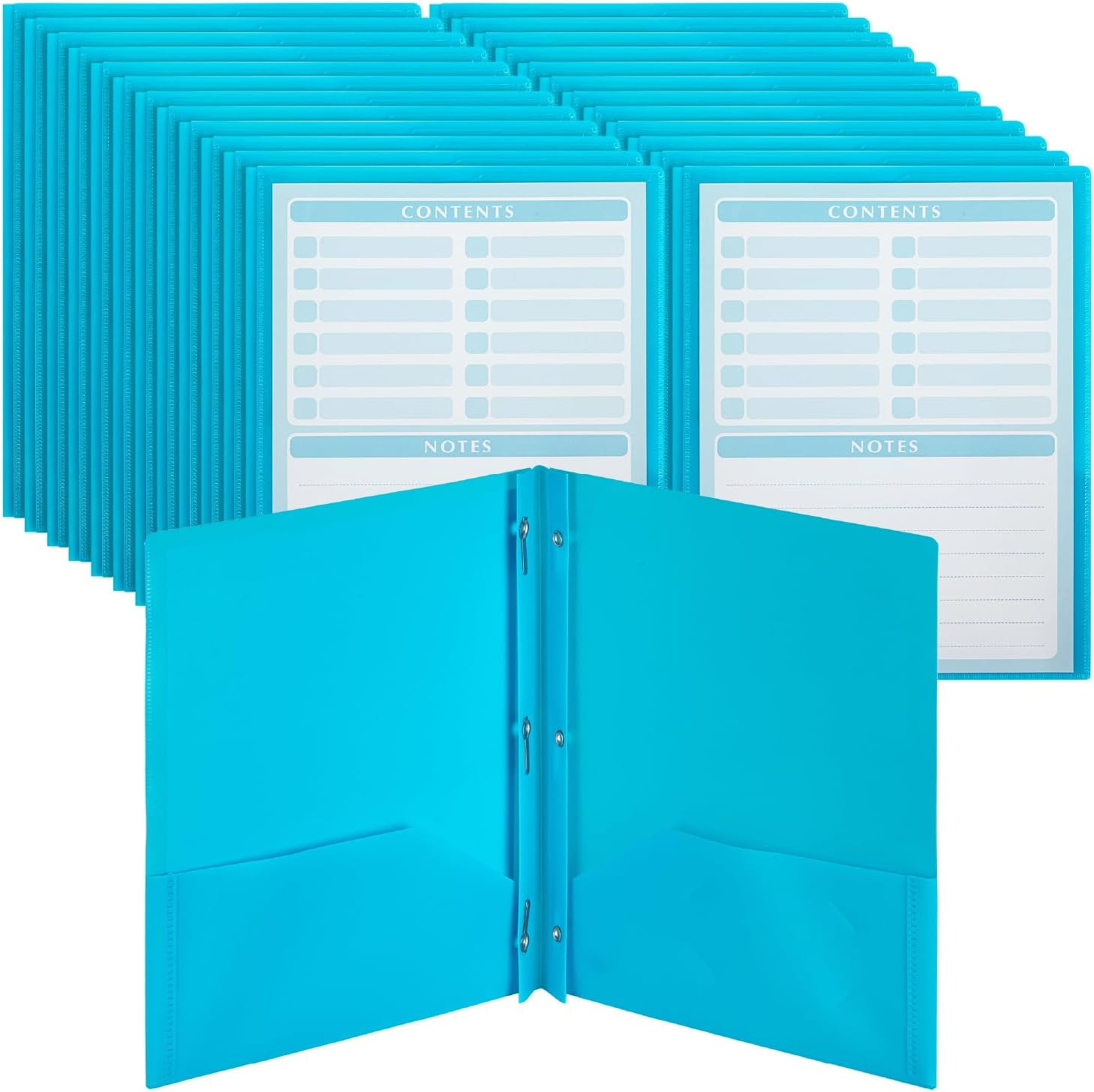 - Translucent Plastic Folders with Pockets and Prongs, 5 Pack, Colorful ...