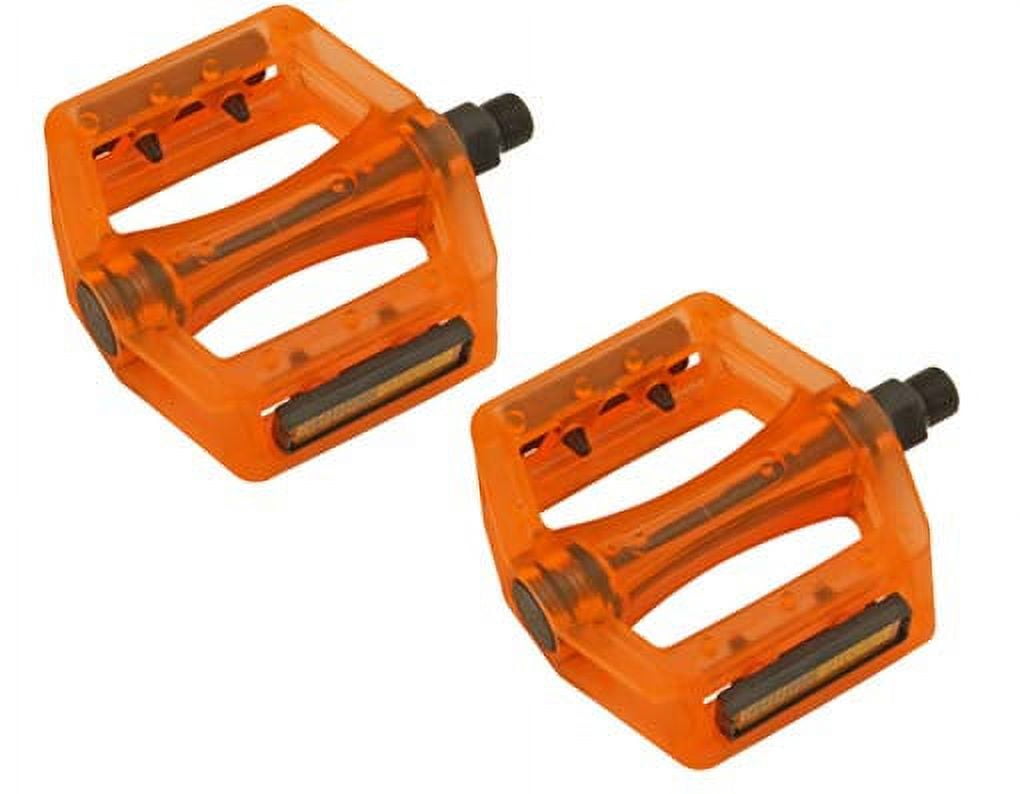 Translucent Resin Body 745p PC Pedals 9/16" Orange. Bike pedals ...
