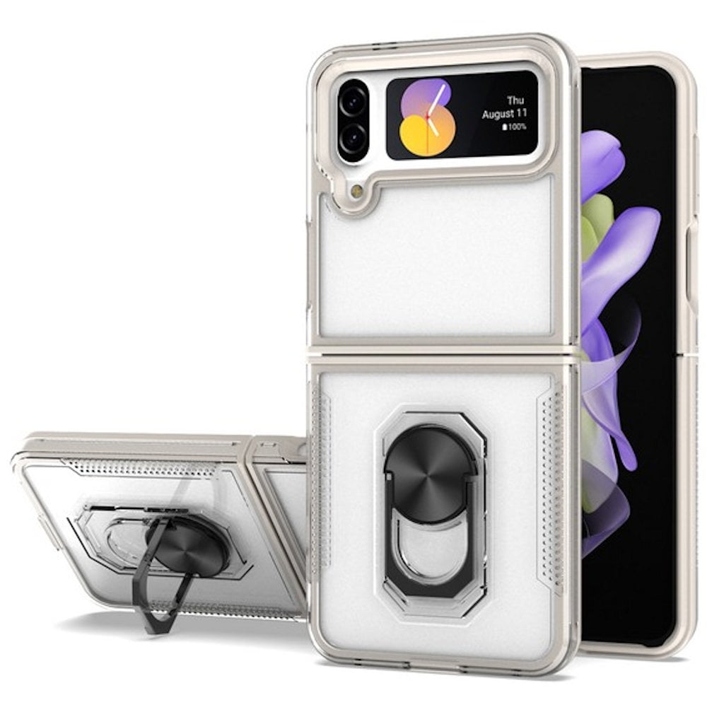 Translucent Series Hybrid Case with Ring Grip for Samsung Galaxy Z Flip ...