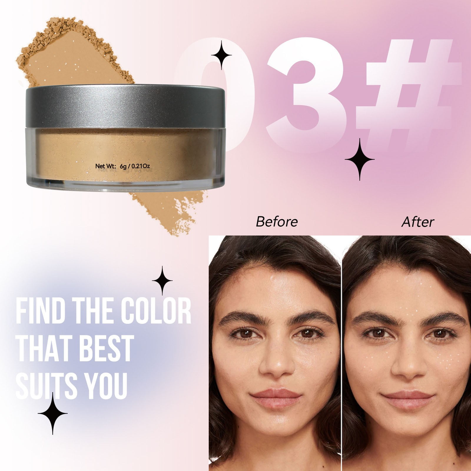 Translucent Setting Powder Finishing Powder Oil Control For Long ...