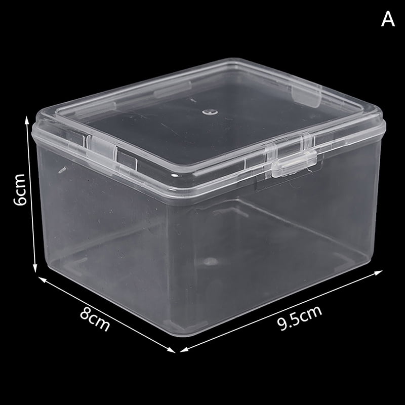 Translucent Storage Box with Lid for Jewelry Stationery Headwear ...