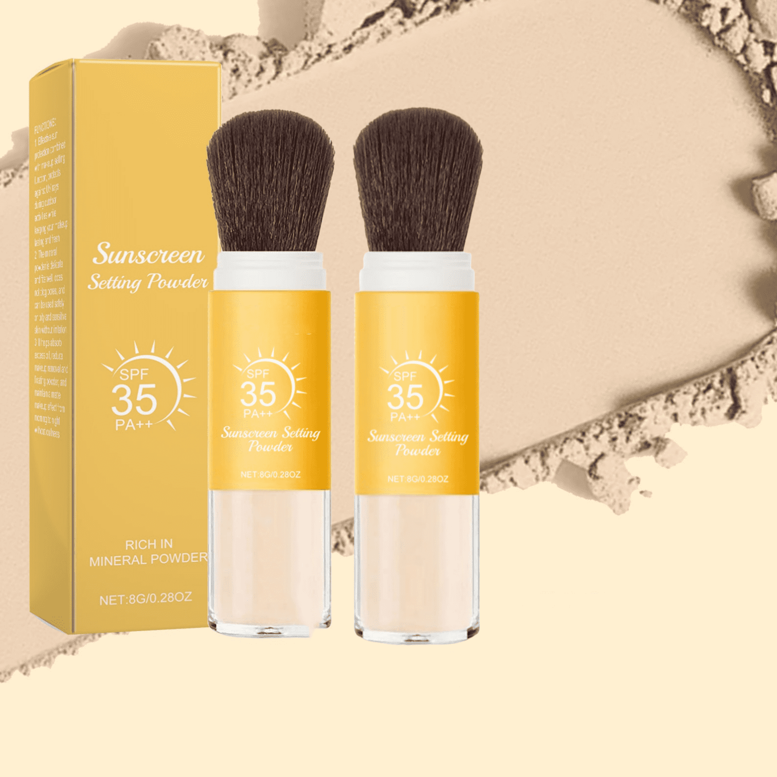 Translucent Sunscreen Setting Powder 0.28OZ - Mineral Matte Finish with ...