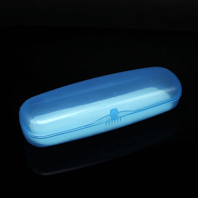 Translucent plastic glasses case blue transparent presbyopic glasses ...
