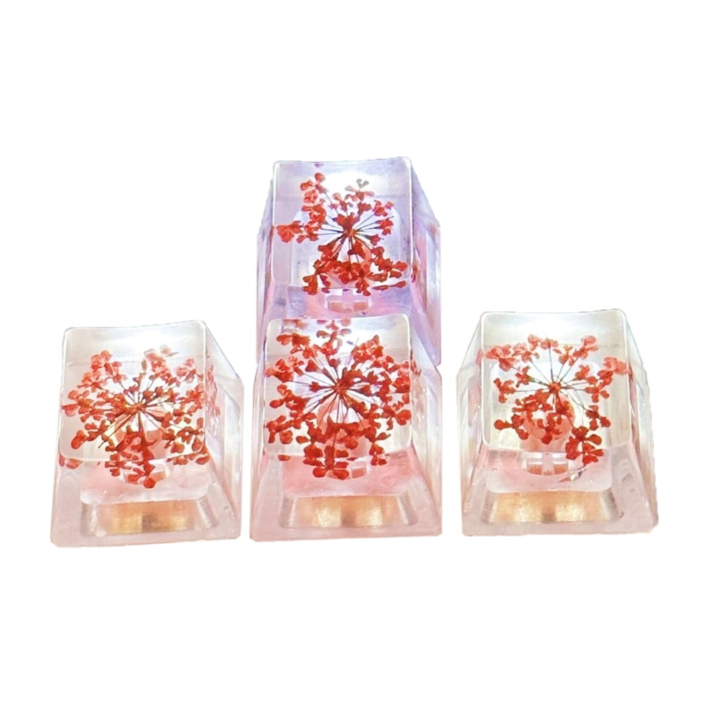 Translucents Leaves Dry Flowers Resins Keycap Mechanical Keyboards ...
