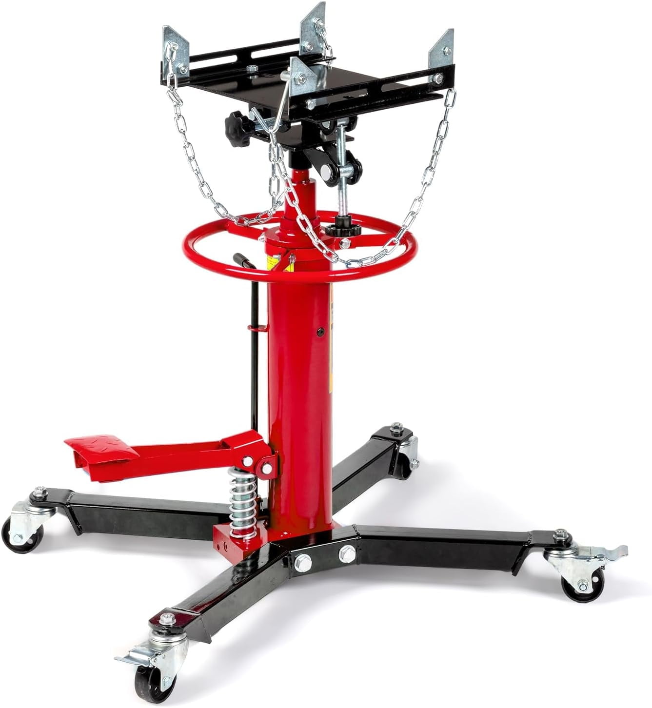Transmission Jack, 1,100 lbs 1/2-Ton Hydraulic 2-Stage High Lift ...