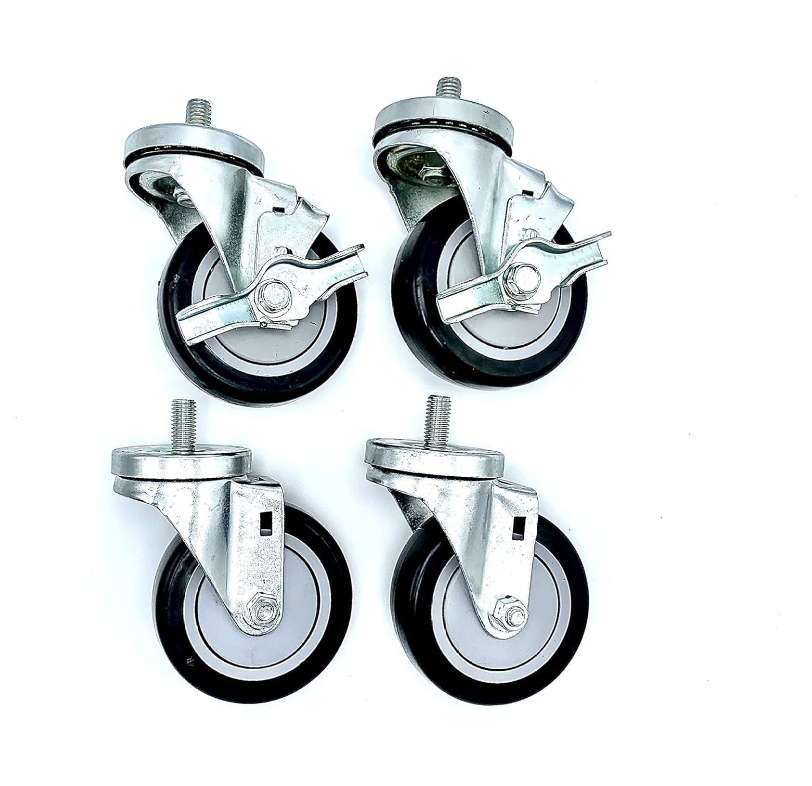 Transmission Jack Casters, HEAVY DUTY, Set of 4, (2 Locking and 2 Non Locking), Black , Quality ...