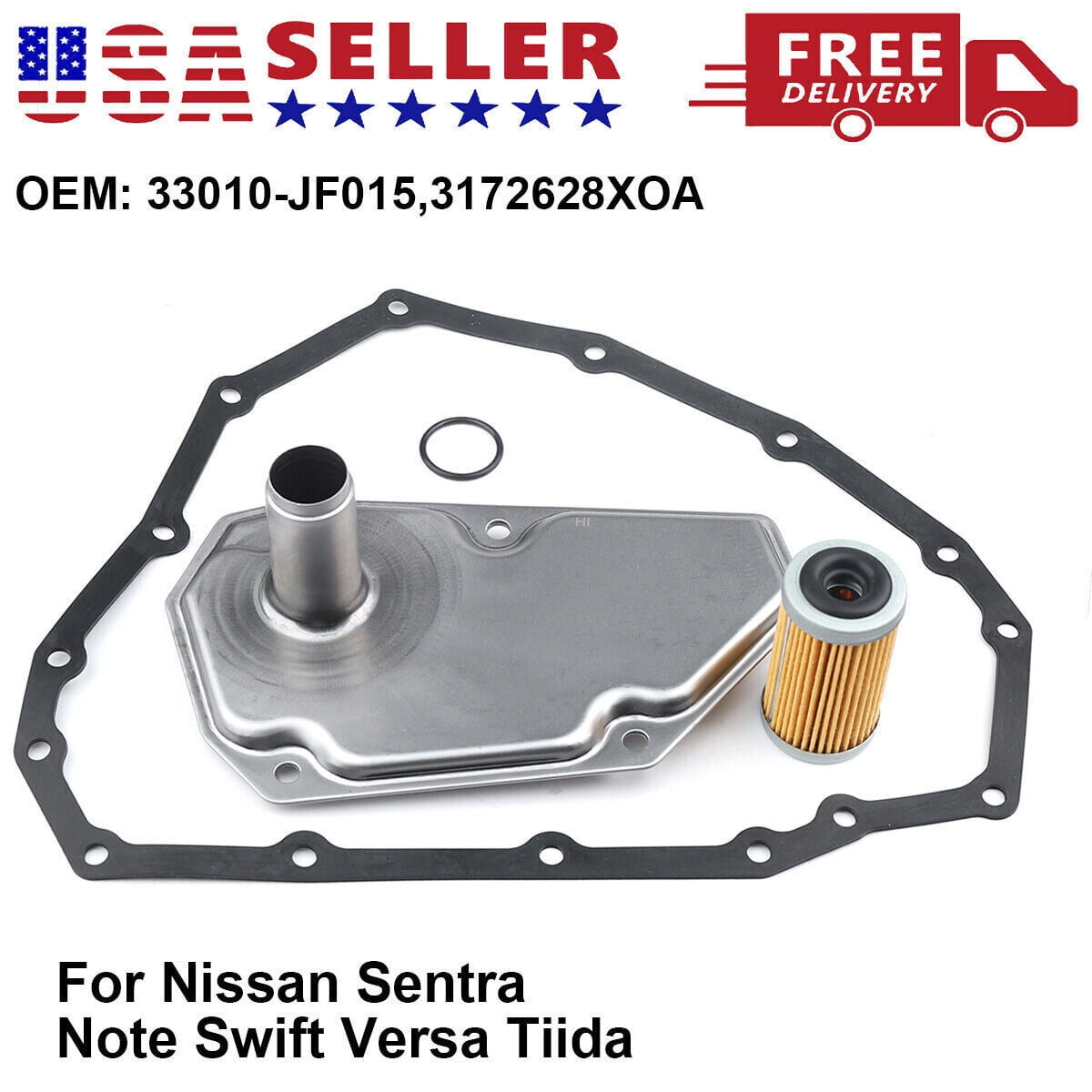 Transmission Oil filter W/ Gasket 33010-JF015 For Nissan Sentra Note ...