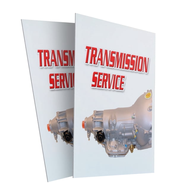 Transmission Service (2-PACK) 24" x 36" Plastic Signs | Sign Insert 4mm ...