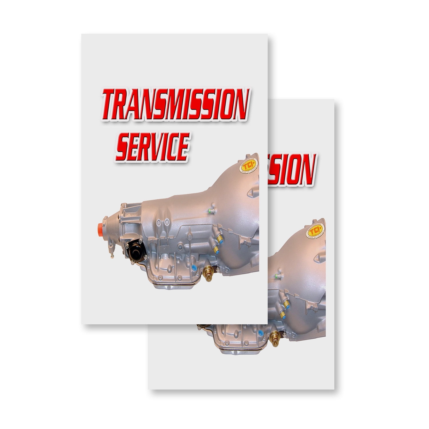 Transmission Service (2-PACK) 24" x 36" Vinyl Decals | Sign Insert Peel ...