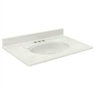 Design House Vanity Top in Cultured White Cultured Marble, 31-Inch by ...